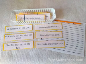 Language – Three Letter Words – Montessori Curriculum – Cultural & Language